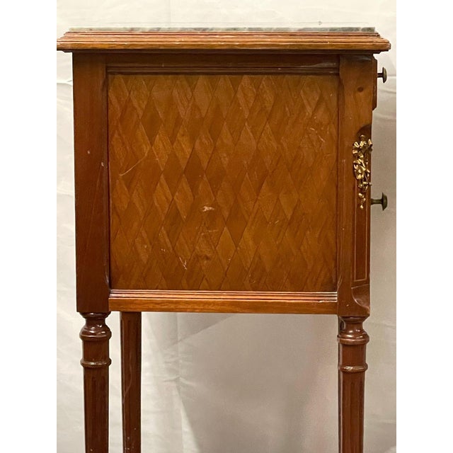 Pair Louis XVI Style End, Bedside Tables, Humidor Interiors, Parquetry ...