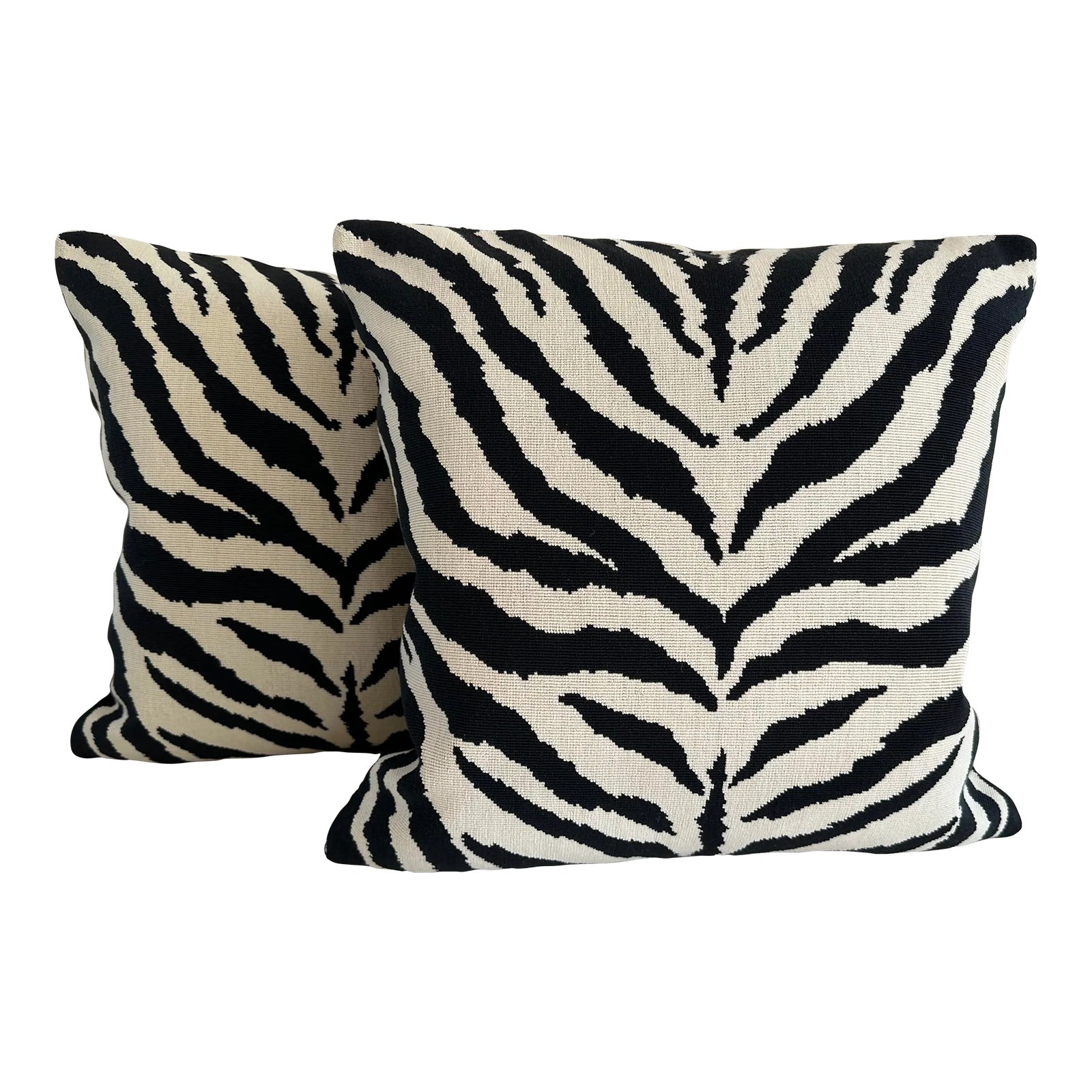 Traditional Pillows in Pierre Frey "Kilimandjaro" - a Pair | Chairish