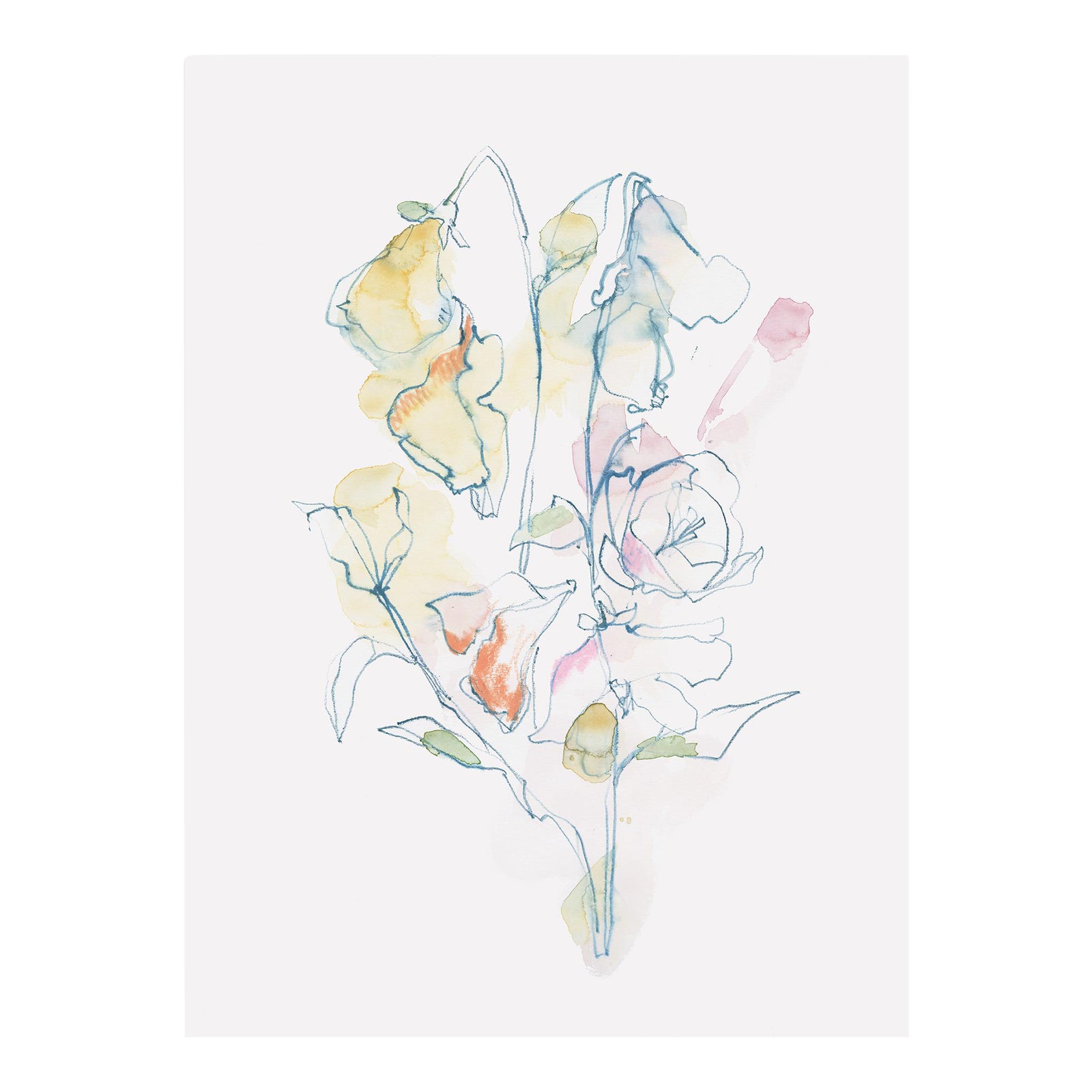 "Bright Flowers" Original Watercolor Painting by Yuki Osada | Chairish