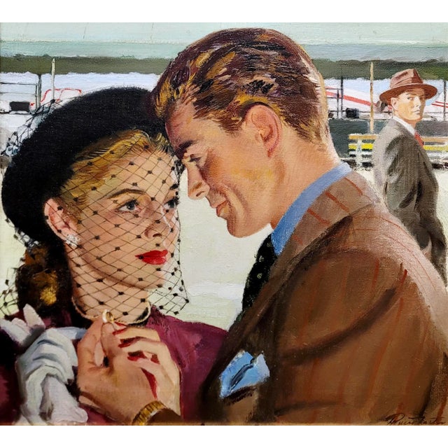 Pruett Alexander Carter -The Wedding Ring at the Airport- 1948 Oil ...