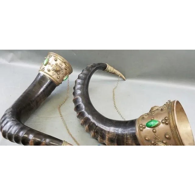 Pair of Early 20th Century Silver Mounted Caucasian Ceremonial Drinking ...