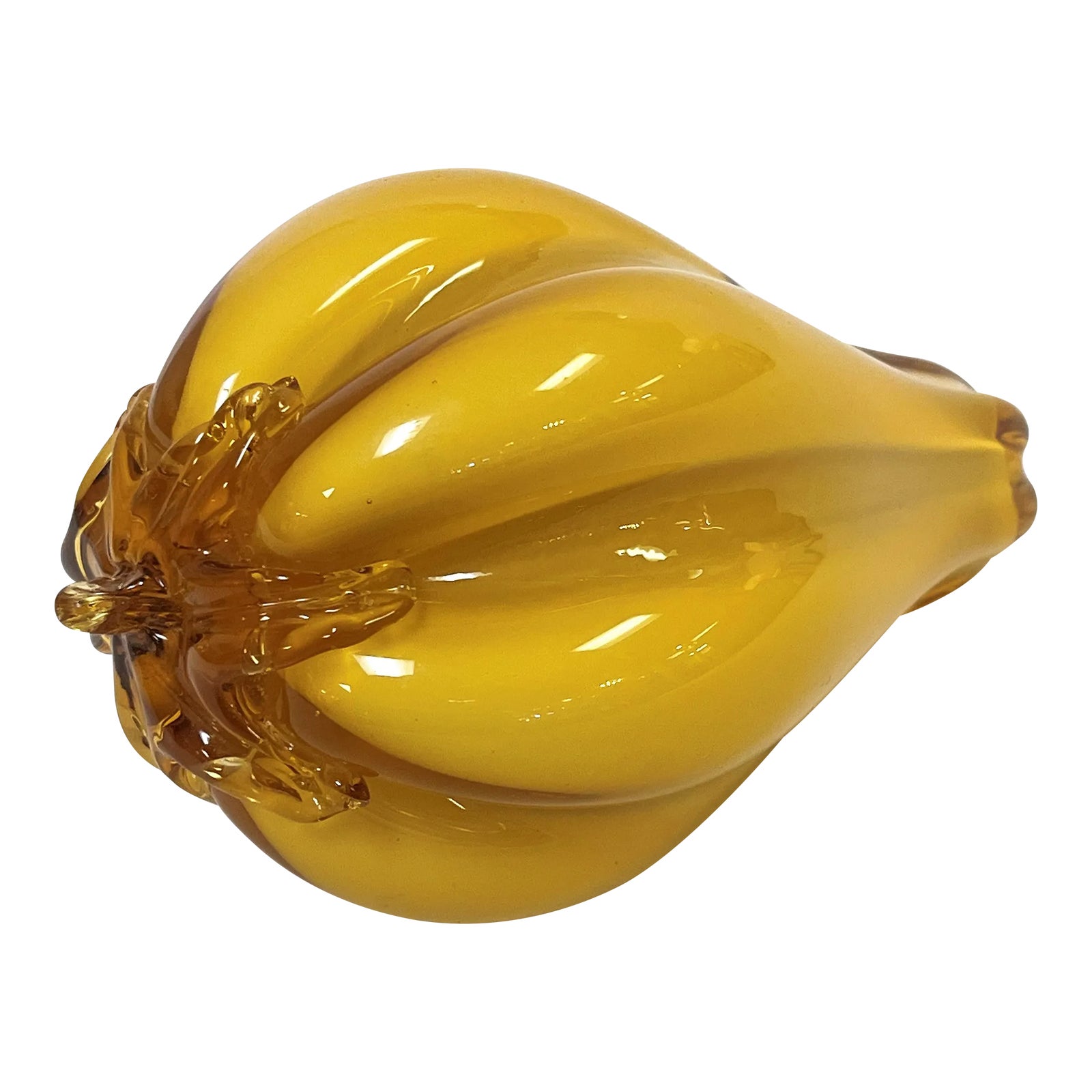 Vintage 1970s Italian Blown Glass Pear | Chairish