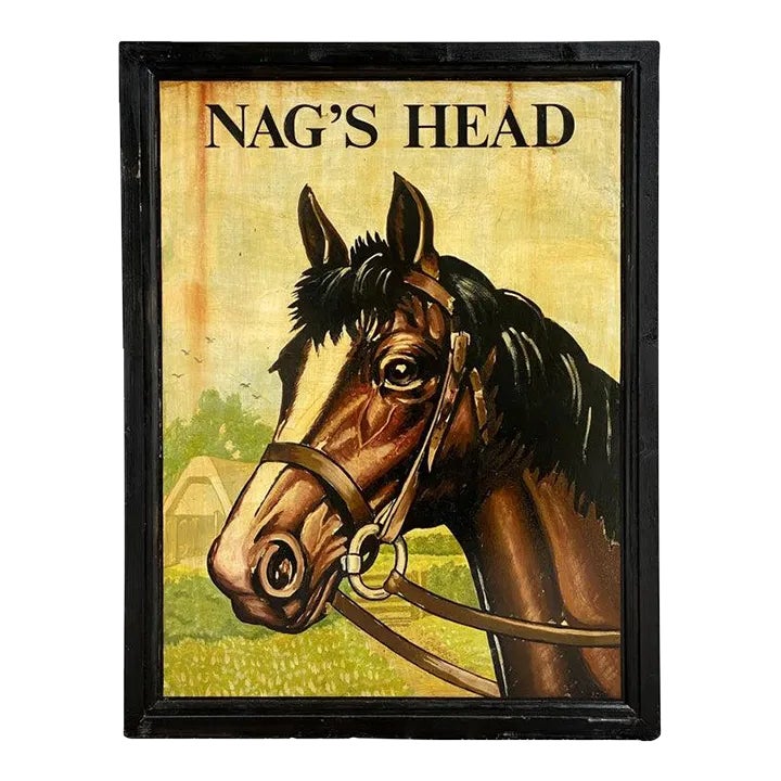 English Pub Sign, "Nag's Head" | Chairish