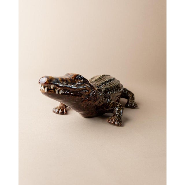 Vintage Ceramic Crocodile Sculpture, 1960s | Chairish