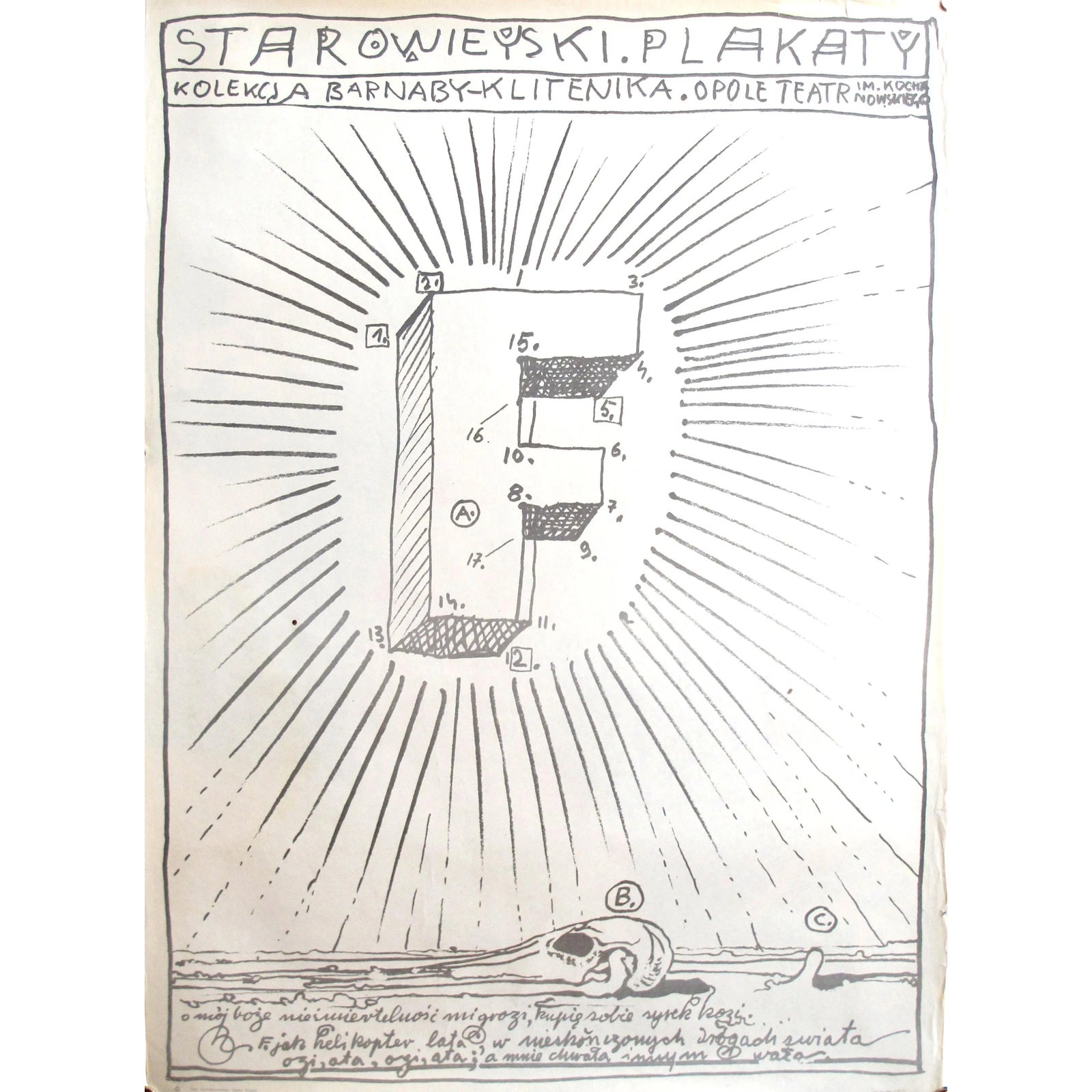 Original 1980 Vintage Polish Exhibition Poster, Starowieyski | Chairish