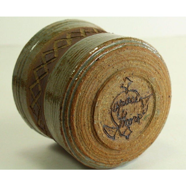 1980s Native American Pottery Cachepot Signed Grace Thorpe | Chairish