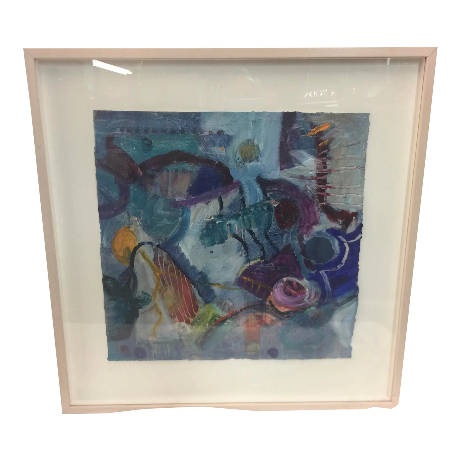 Elke Behrens Abstract Painting "Berkeley 94707 | Chairish