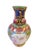 Pink Multi-Color Dimensional Peach Floral Vase | Chairish