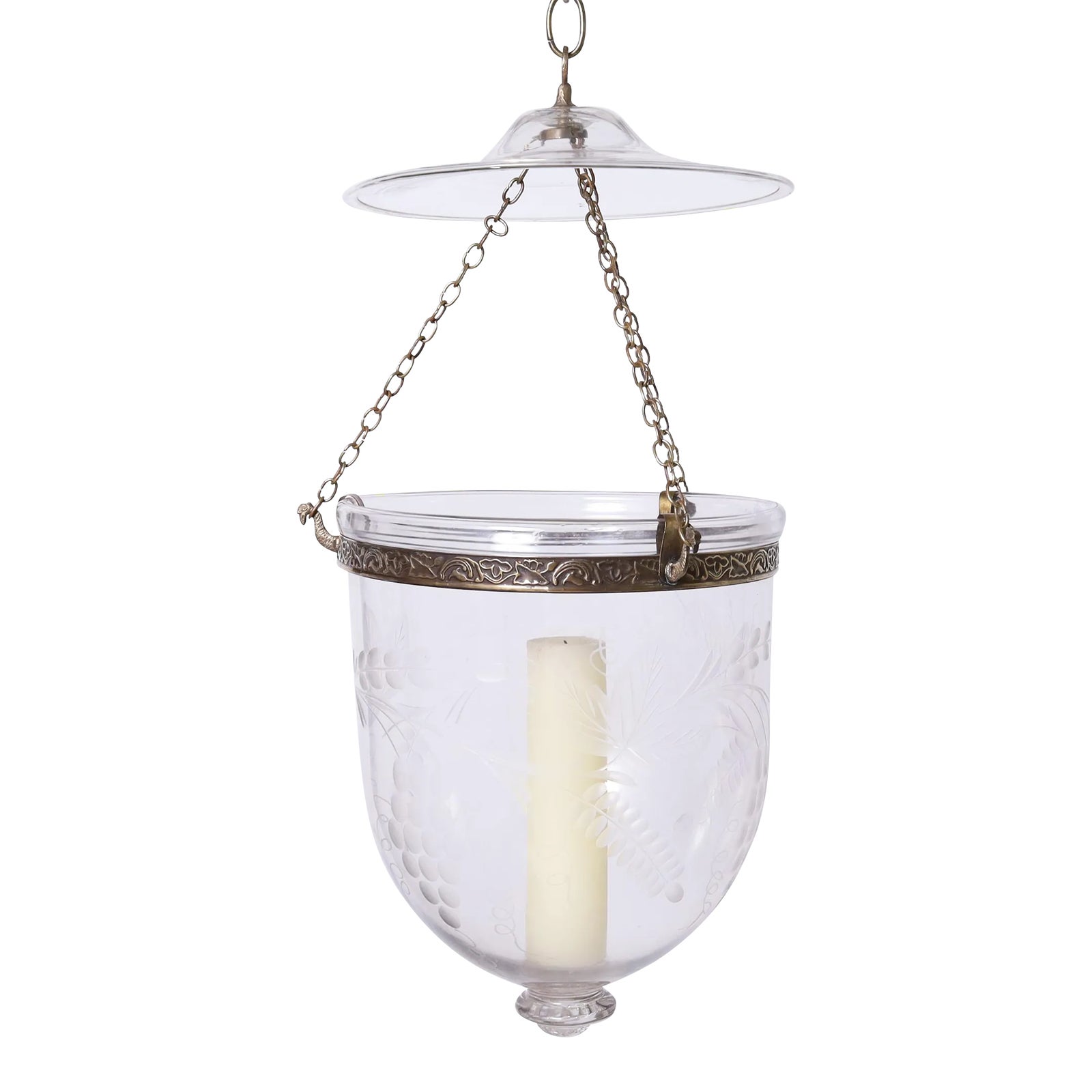 Antique Smoke Bell Light Fixture | Chairish