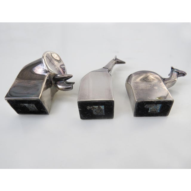 Vintage Set of 3 Dansk Design Silver Plated Animal Paperweights by ...