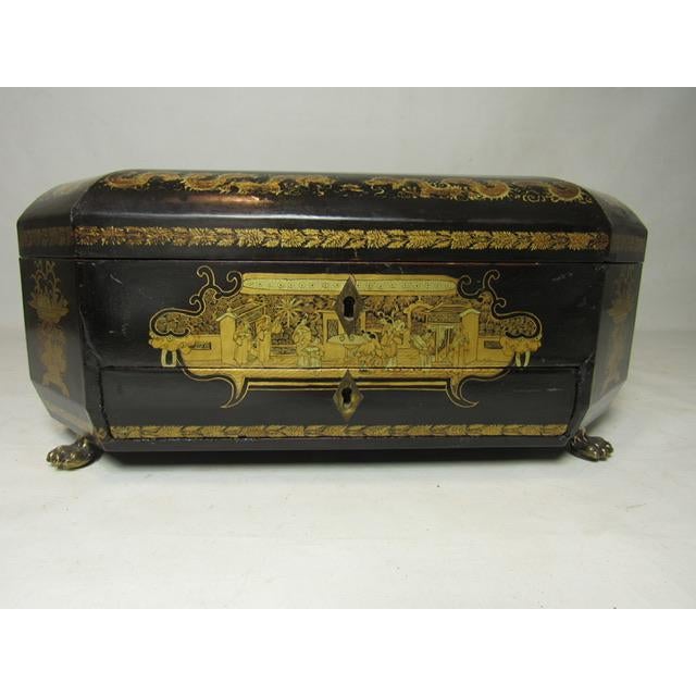 Chinese Export Lacquer Sewing Box | Chairish