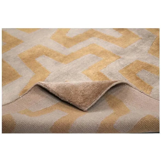 Handwoven Modern Nepali Style Area Rug 6'0'' X 8'10" | Chairish