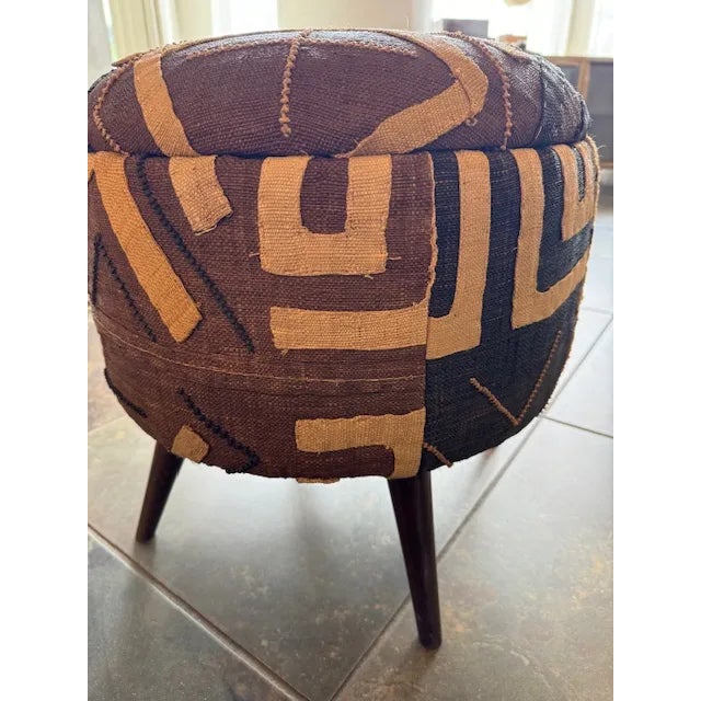 Vintage African Kuba Ottoman | Chairish