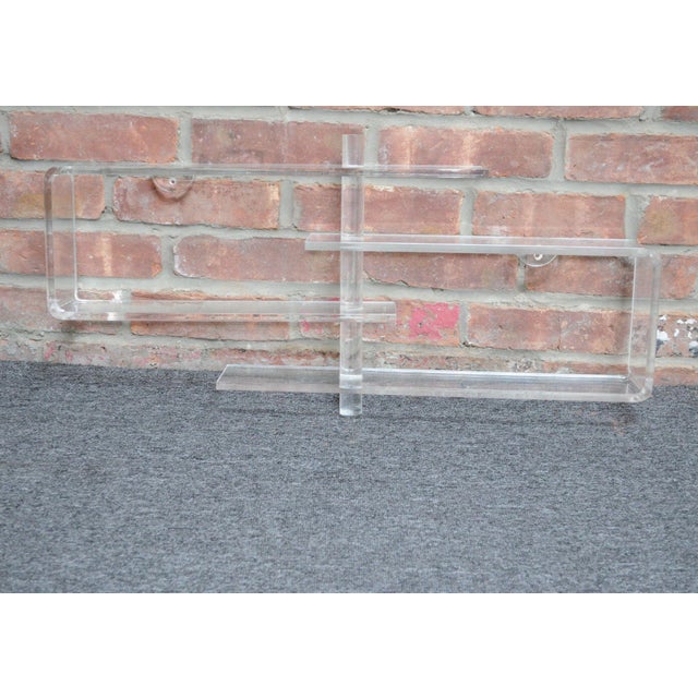 Vintage Two-Tier Lucite Wall-Mounted Shelf | Chairish