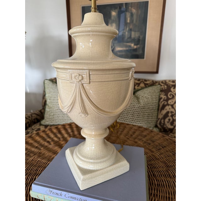 1960s Paul Hanson for Parrish-Hadley Ceramic Urn-Form Table Lamp | Chairish