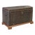 Antique Continental Studded Leather Clad Storage Trunk | Chairish