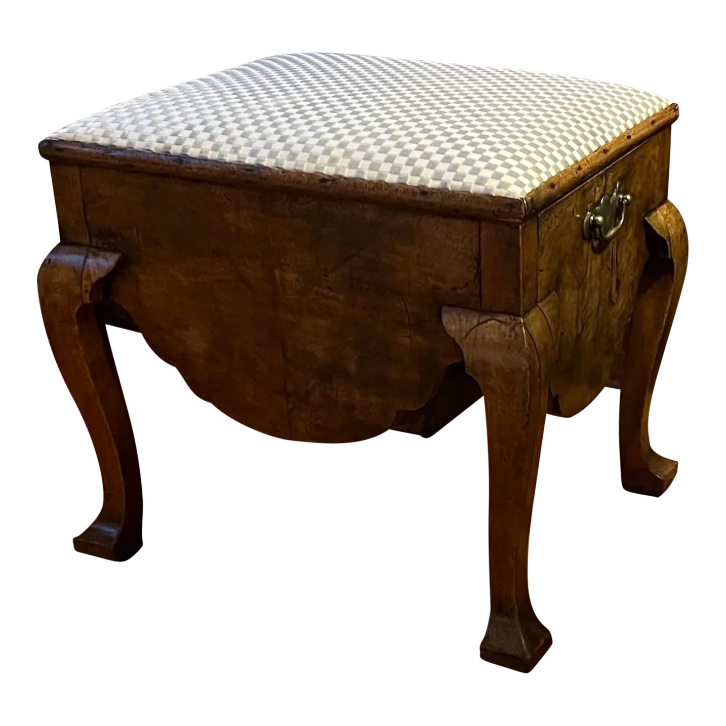 Antique 18th Century English George III Walnut Commode Foot Stool ...