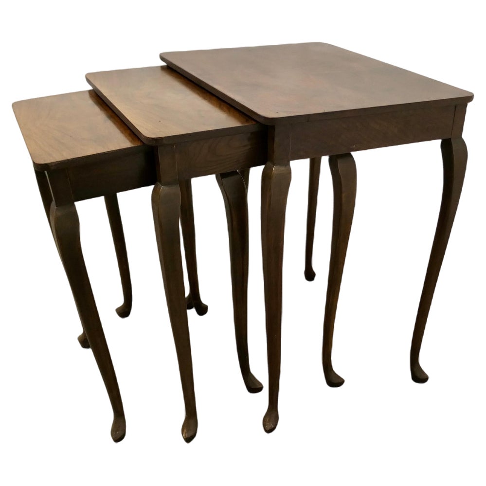 Art Deco Nesting Tables in Walnut, 1930, Set of 3 | Chairish