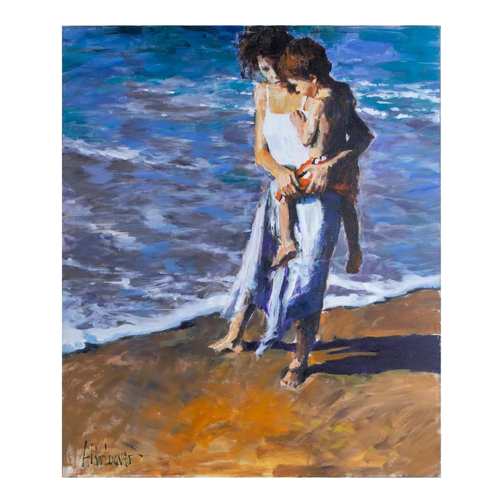 Aldo Luongo Original Oil Painting on Canvas 30"x36" Rare Find | Chairish