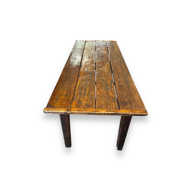 Antique Rustic Wood Dining Table | Chairish