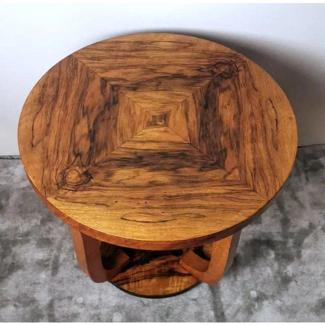 1930s Art Deco French Round Tea/Coffee Table | Chairish