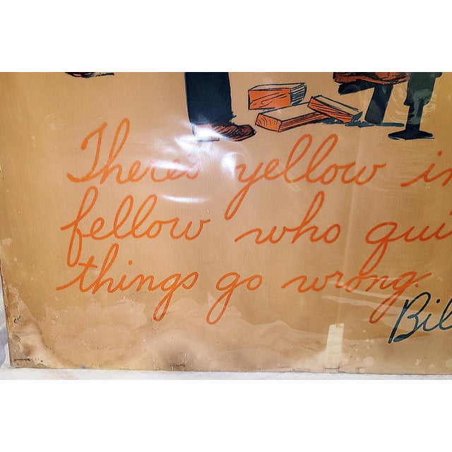 Original 1928 Large Bill Jones Motivational Poster | Chairish