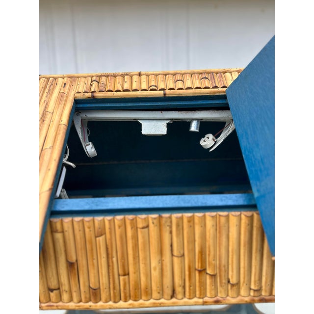 1980s Vintage Split Bamboo Tiki Fish Tank or Terrarium | Chairish