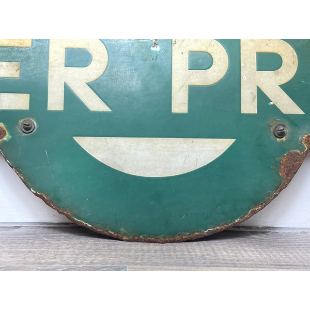 British 1940's Enamel Southern Railway Target Sign Dover Priory | Chairish