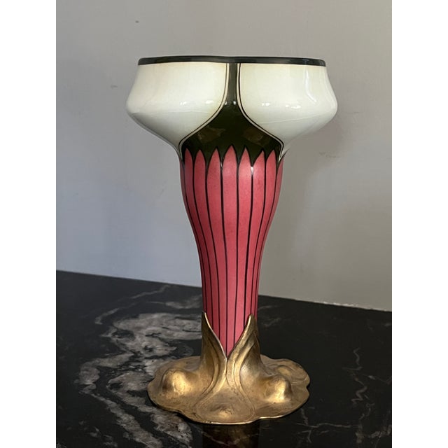 Late 19th Century Walter Scherf Art Nouveau Glass Vase | Chairish