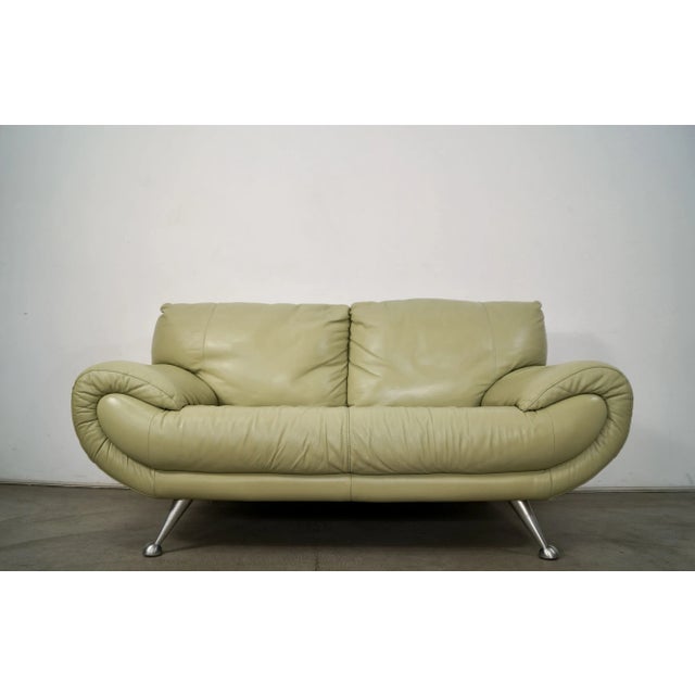 1990 s Postmodern Italian Nicoletti Salotti Leather Sofa Chairish