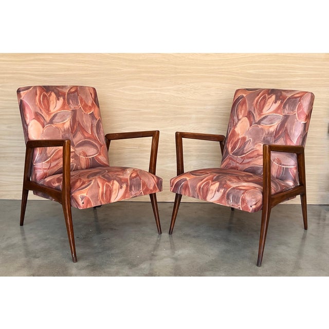 Mid 20th Century Pair of Scandinavian Mid-Century Modern Colorful Teak ...