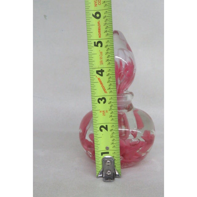 Joe St Clair Art Glass Pink Floral Paperweight Perfume Cologne Bottle ...
