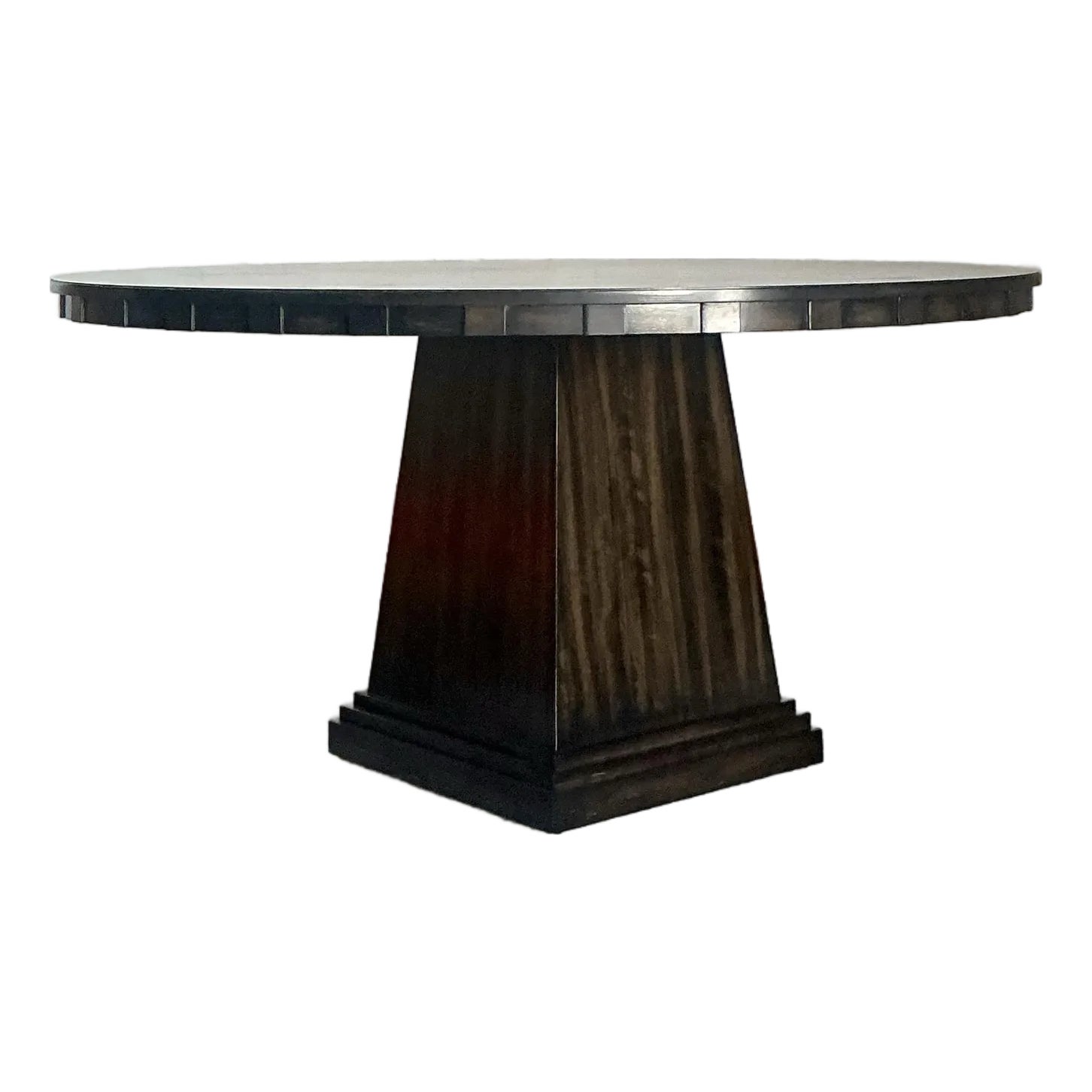 Vintage Boho Vangaurd Pedestal Dining Table | Chairish