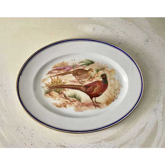 Vintage German Gilt Pheasant Wildlife Serving Platters - a Pair | Chairish