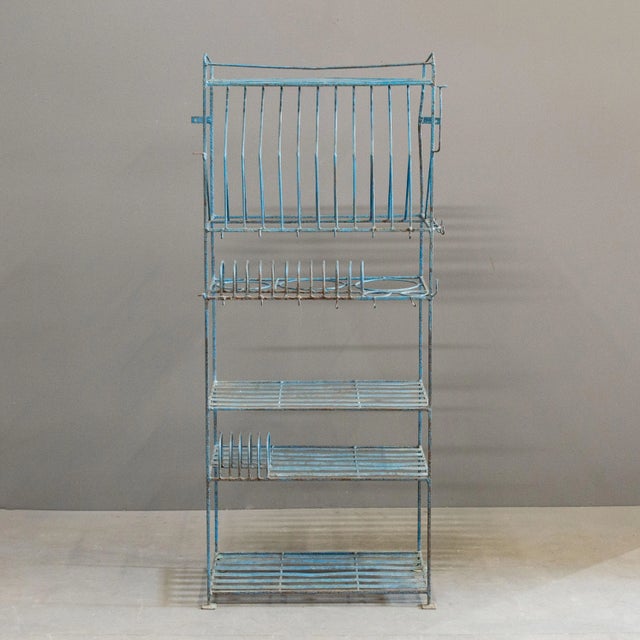 Late 20th Century Vintage Blue Painted Purpose Built Store Rack ...