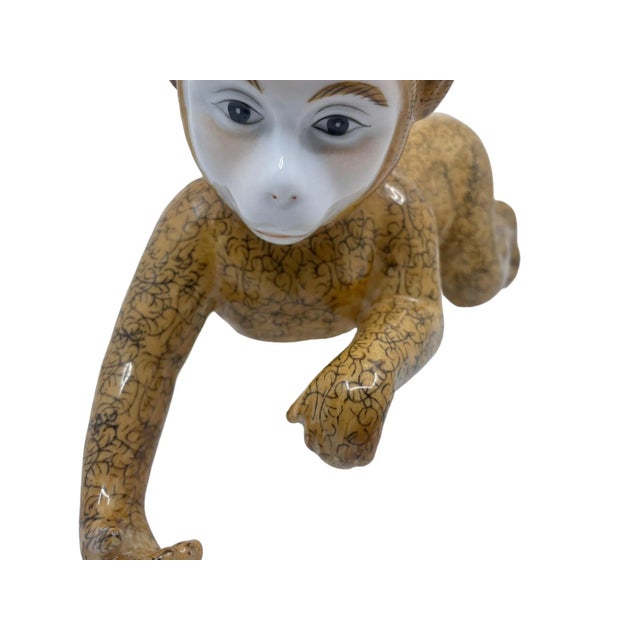 Vintage Palm Beach Style Ceramic Monkey | Chairish