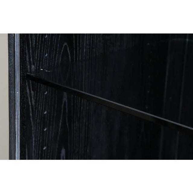 Pace Cerused Ash and Sandblasted Glass Cabinet | Chairish