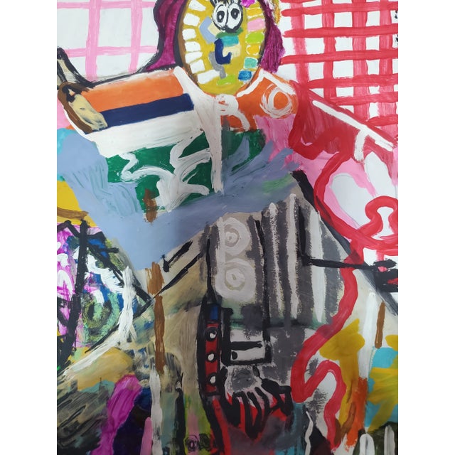 "No.63 (Not After the Paint Drys)" Contemporary Abstract Figurative ...