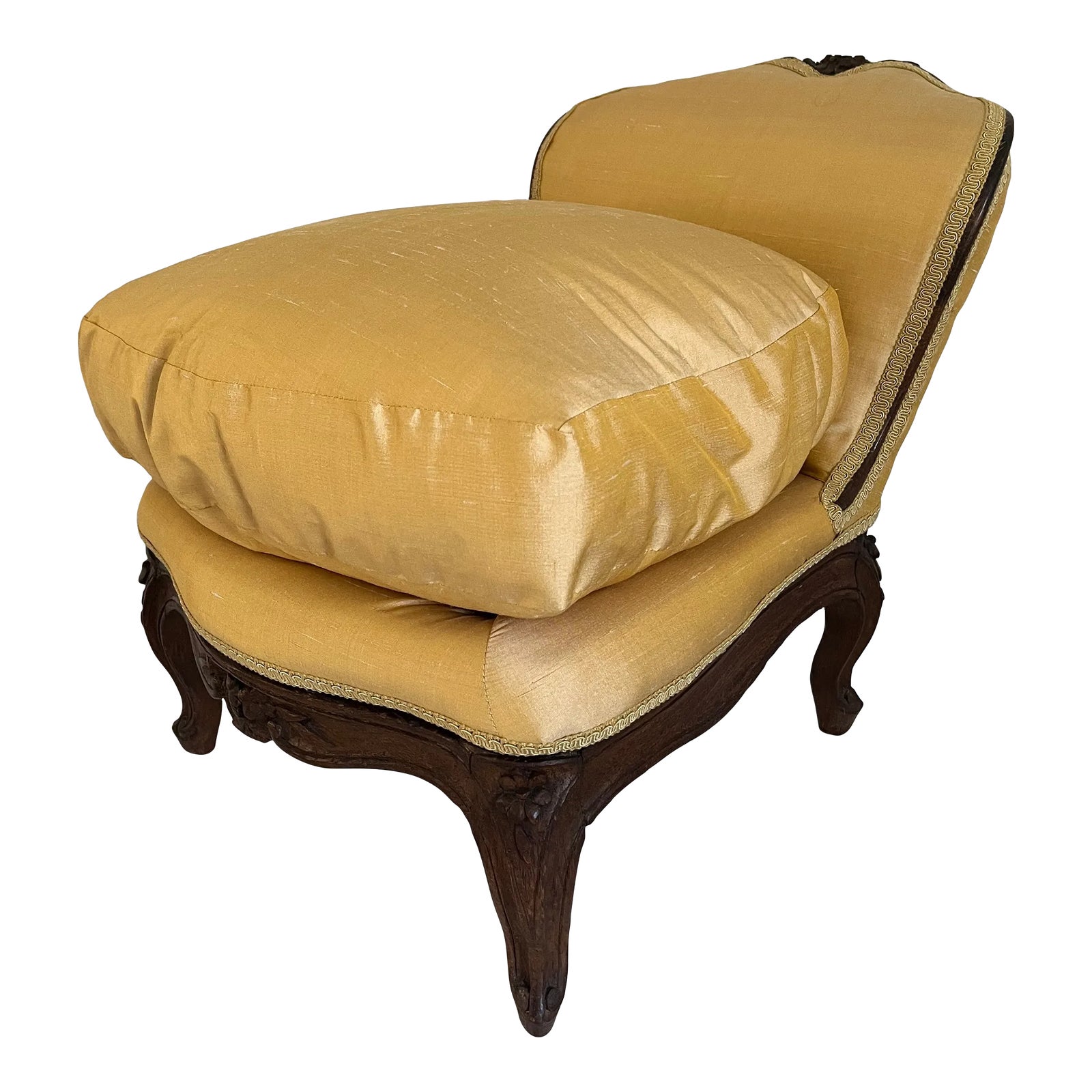 Mid 18th Century Louis XV Beechwood Provincial Boudoir Chair Signed D ...