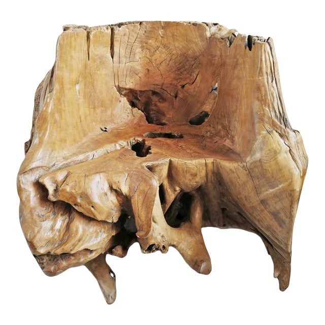 Free Form Burl Wood Root Chair | Chairish