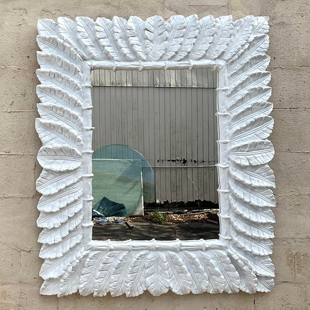 Vintage Boho Feathers Mirror | Chairish