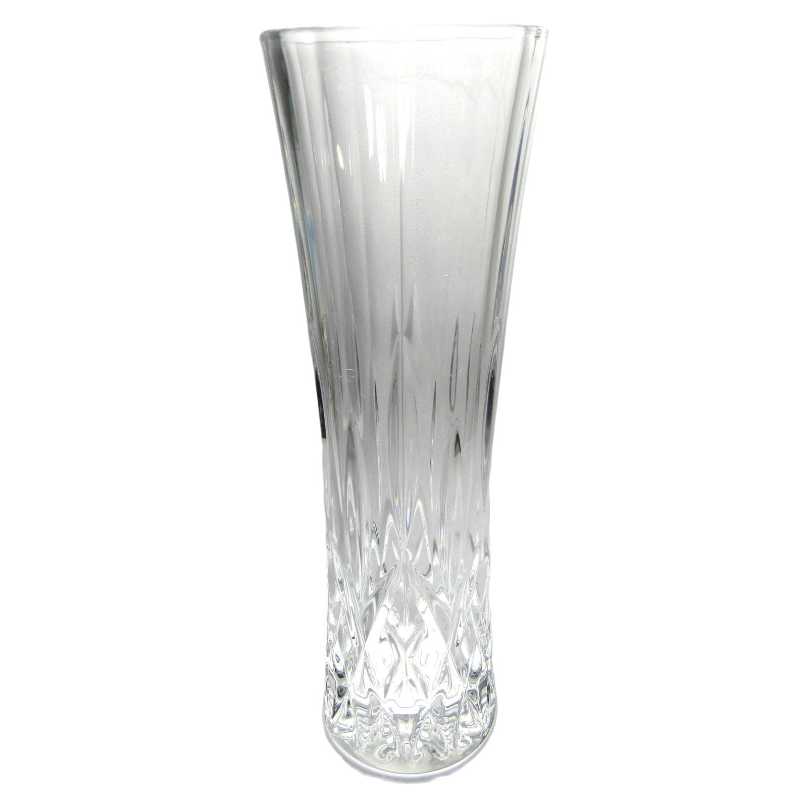 Vintage Heavy Cut Crystal Bud Vase | Chairish