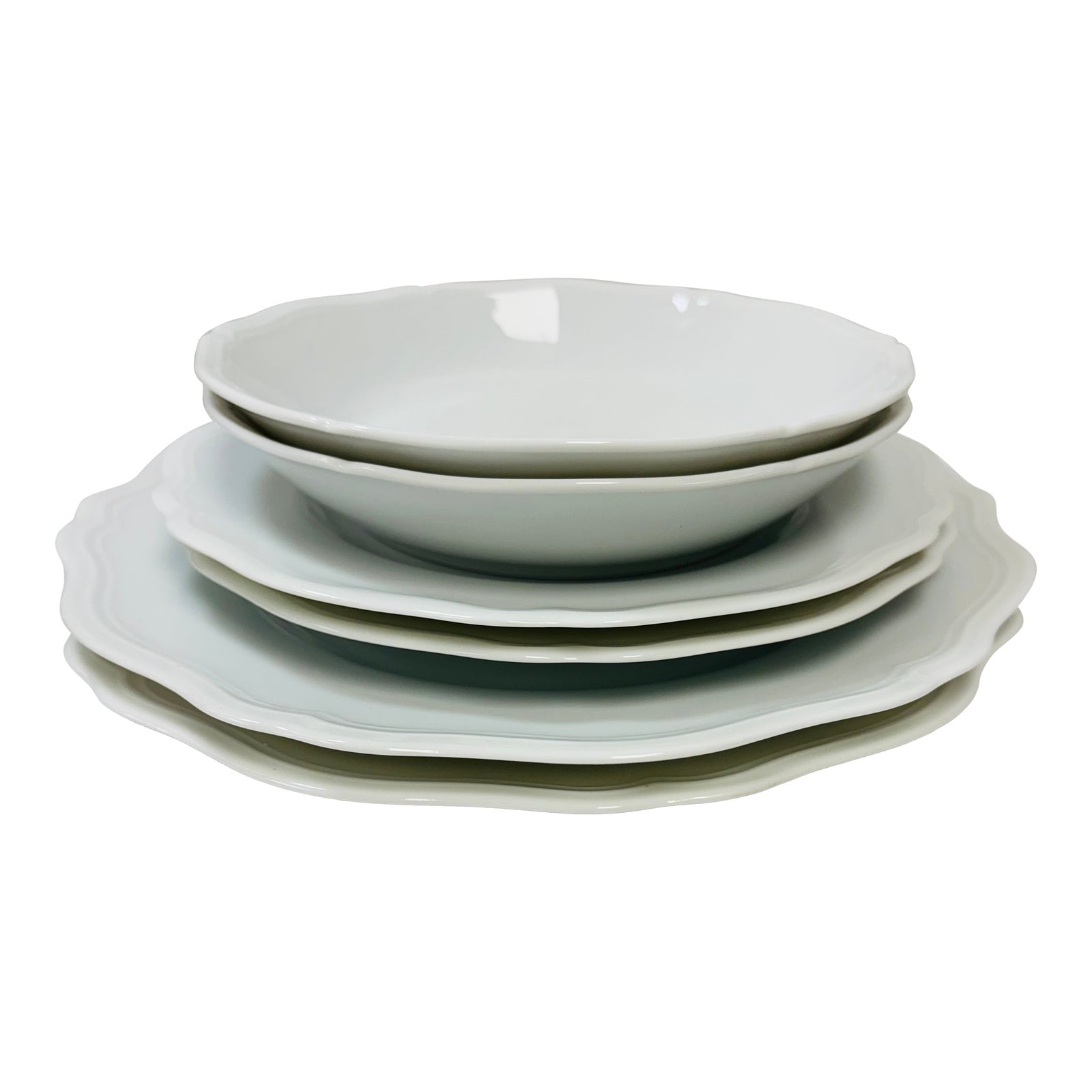 Raynaud Limoges 'Argent' Dinnerware: 2 Dinner Plates, 2 Salad Plates ...