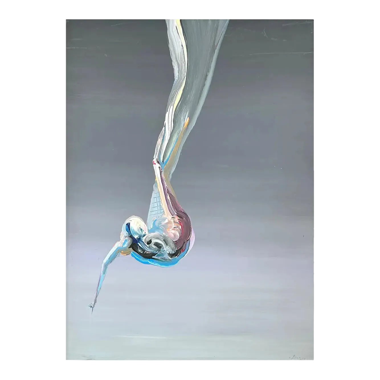 Jan Stussy “Parachute Jump Series No. 14”, Expressionist Acrylic ...
