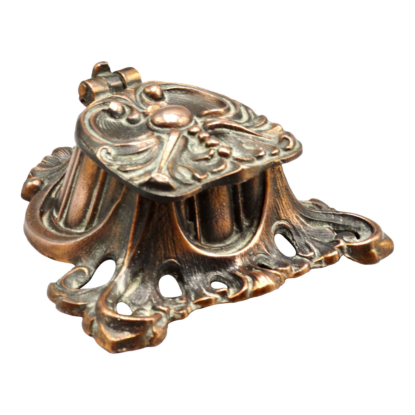 1900's Fancy English Art Nouveau Inkwell | Chairish