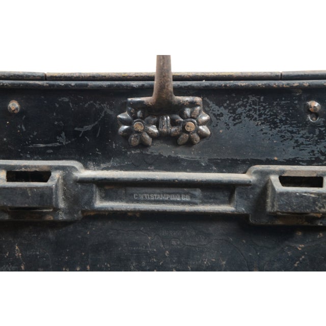 Antique Victorian Tole Coal Scuttle Box Farmhouse Fireplace Bin With ...