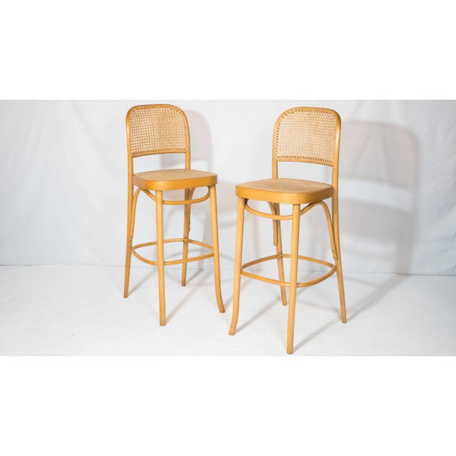 Vintage Hoffmann Bentwood Thonet '811' Bar Stools by Fmg | Chairish