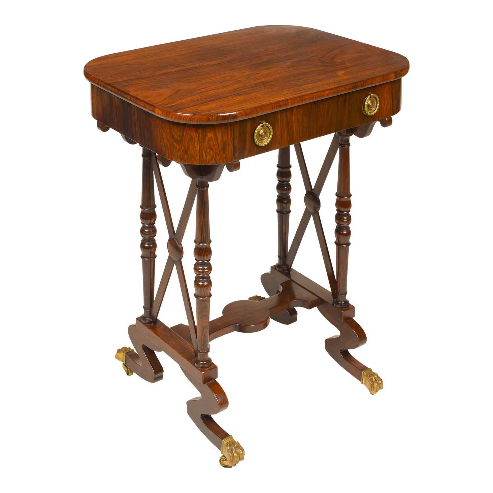 A Regency Rosewood Work Table | Chairish