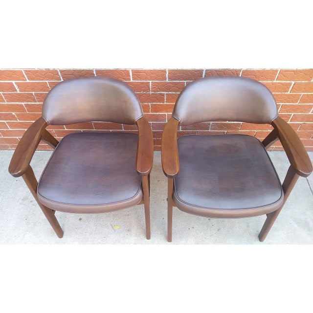 Hon Murphy Miller Mid Century Modern Arm Chairs - a Pair | Chairish