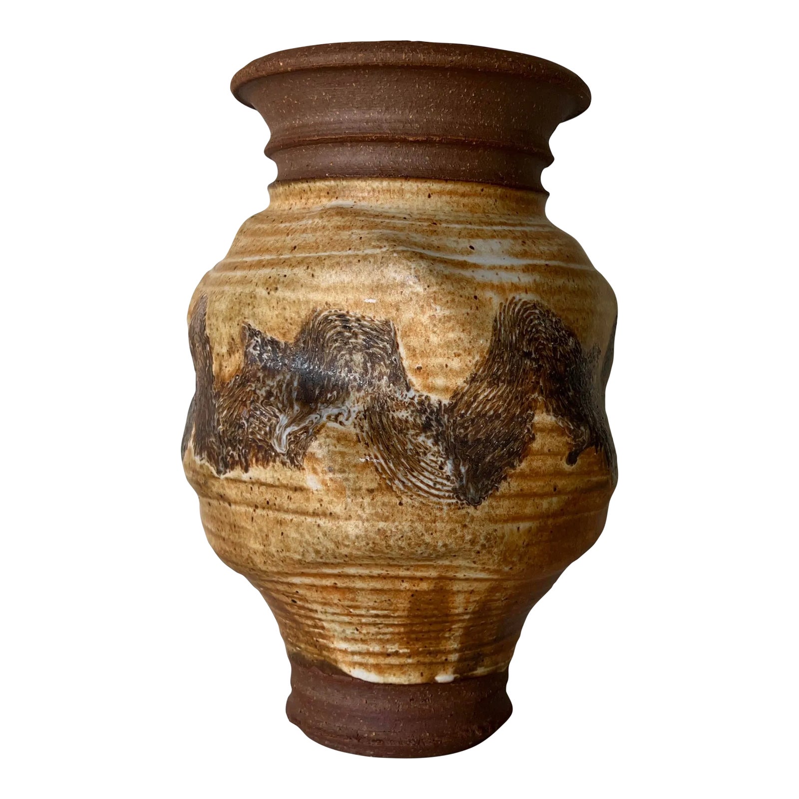 70's Jeniman Organic Mid-Century Modern Studio Pottery Vase W/ Lid ...